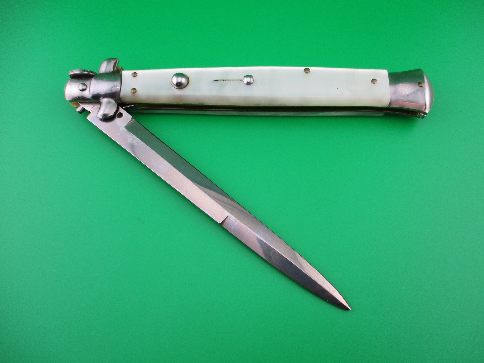 z INOX ITALY STAINLESS 33cm Pearlex Italian swivel bolster stiletto au ...