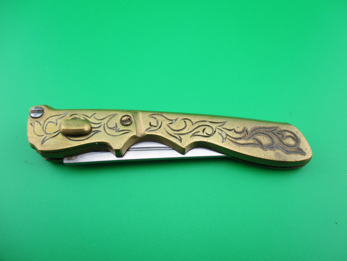 RPK 17cm Russian Prison Knife Brass engraved automatic knife – Apple ...