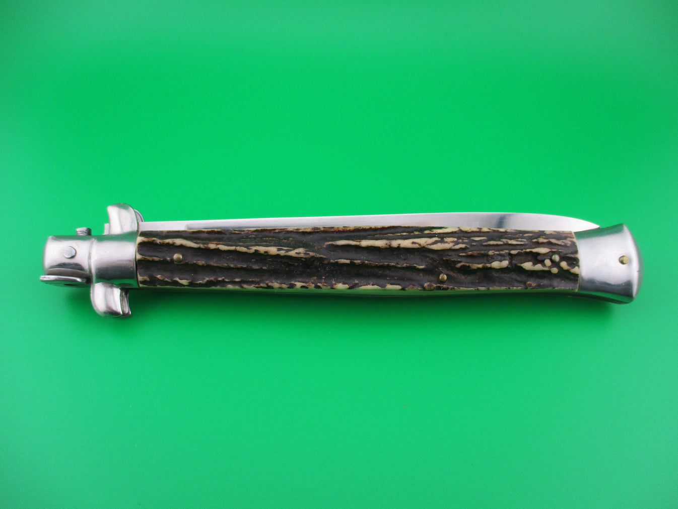 z B Rostfrei 33cm Italian Stag Vintage Stiletto automatic knife – Apple ...