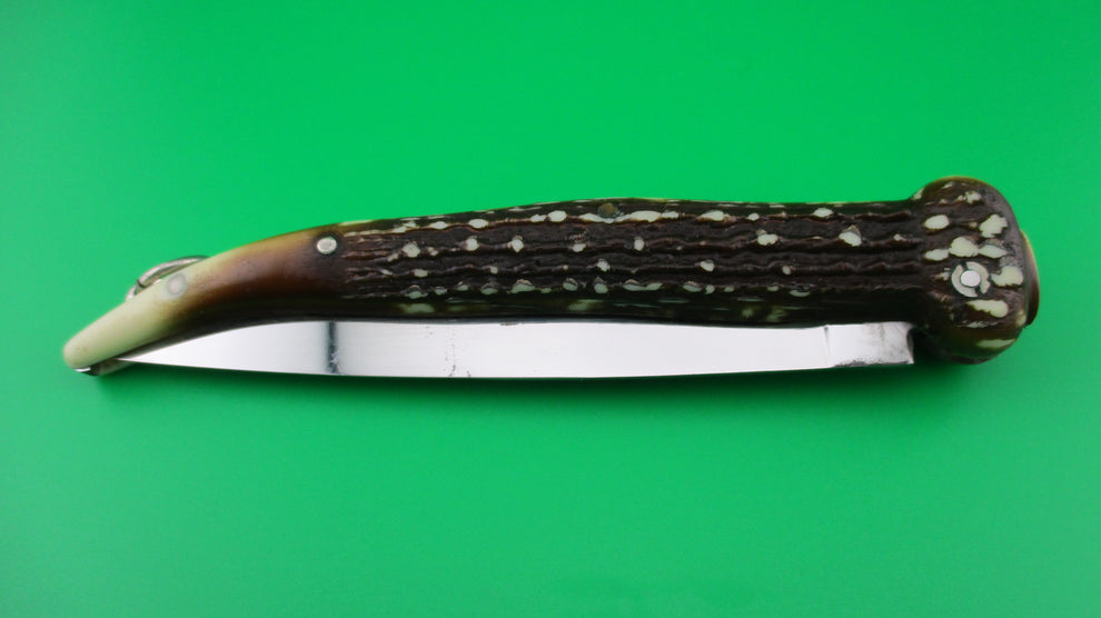 Brevete SMASH INOX 24cm French Faux Stag toothpick automatic knife ...
